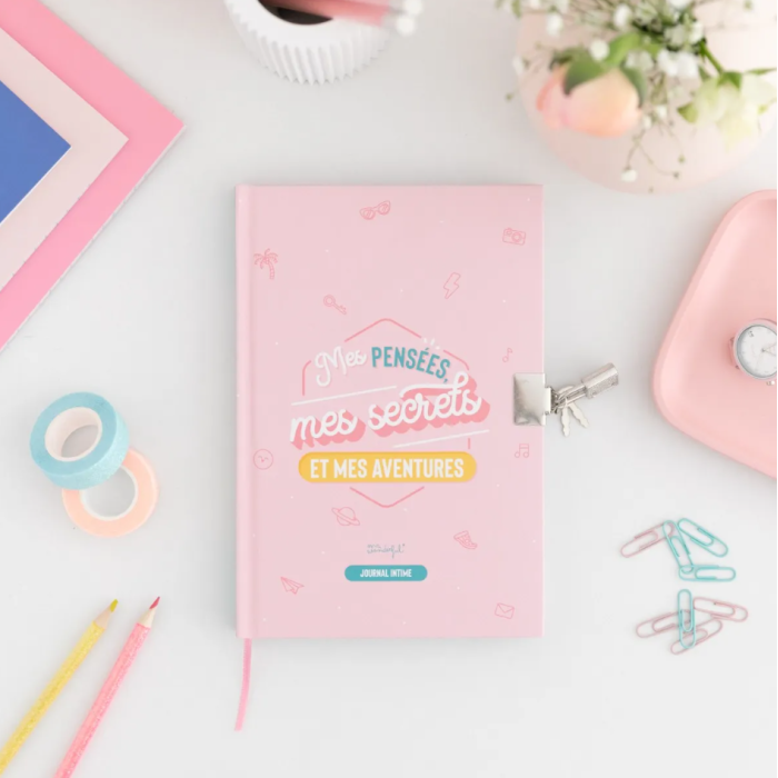 Journal intime ROSE avec cadenas - Mes pensées, mes secrets et mes ...