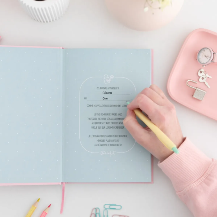 Journal intime ROSE avec cadenas - Mes pensées, mes secrets et mes ...